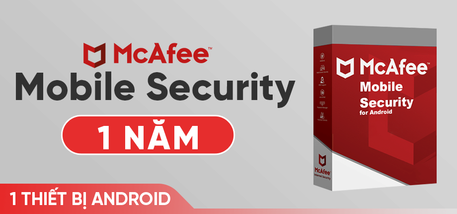 McAfee Mobile Security for Android (1 năm - 1 thiết bị) | Divine Shop
